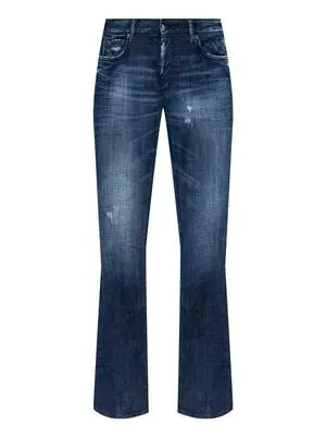 Dsquared2 Medium Waist Bootcut Jeans - Navy Blue