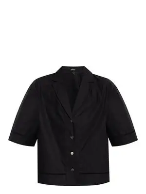 Theory Short-sleeve Cropped Shirt - Black