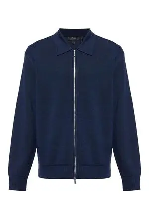Theory Wool Cardigan - Navy Blue