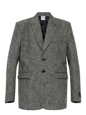VETEMENTS Glen Check Cotton Oversized Blazer