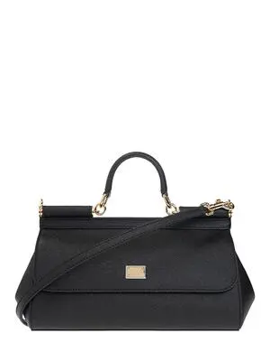 Dolce & Gabbana Sicily Medium Shoulder Bag - Black