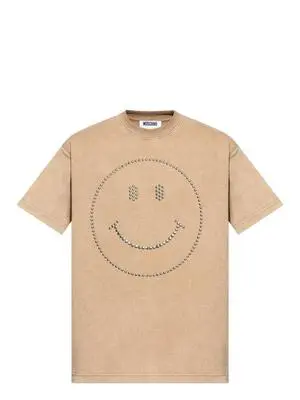 Moschino T-shirt From The 'smiley' Collection - Beige