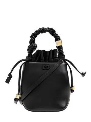 GANNI BOU MINI Bucket Handbag Black