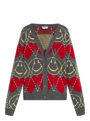 Moschino Smiley" Collection Cardigan - Grey