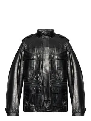 Balmain Lambskin Leather Jacket - Black