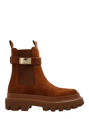Dolce & Gabbana Suede Chelsea Boots - Brown