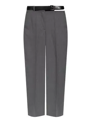 Stella McCartney Wool Crease-front Trousers - Grey