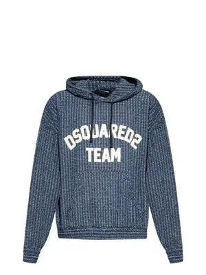 Dsquared2 Logo Hooded Sweatshirt - Blue