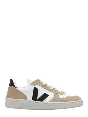 VEJA V-10 Chromefree Leather Sneakers - White