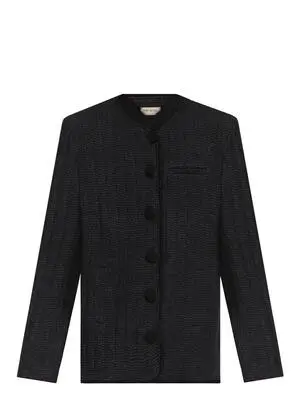 THE MANNEI Dara Herringbone Blazer - Black
