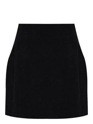 Alessandra Rich Tweed Mini Skirt - Black