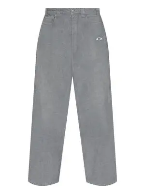 Balenciaga Jeans With Embroidered Logo - Grey