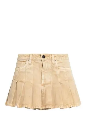 Balenciaga Denim Skirt With Darts - Beige