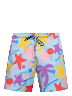 Palm Angels X Vilebrequin Swim Shorts - Blue