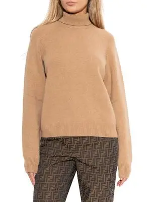 Fendi Cashmere Turtleneck - Beige