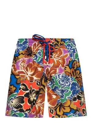 Palm Angels X Vilebrequin Tropical Print Swim Shorts - Multicolour
