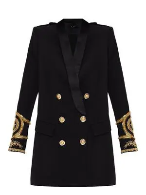 Balmain Embroidered Blazer - Black