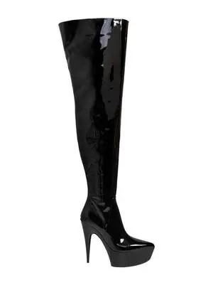 Balenciaga Patent Leather Over-the-knee Boots - Black