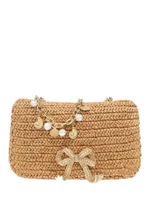 SELF-PORTRAIT Embellished Shoulder Bag - Beige