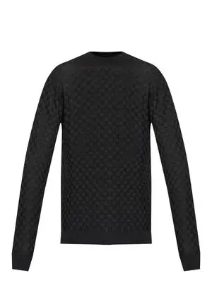 Giorgio Armani Cashmere And Silk Crew Neck Sweater - Black