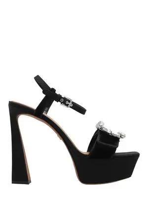 Dolce & Gabbana Platform Velvet Sandals - Black