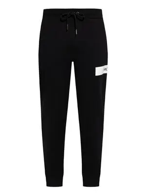 Moncler Sweatpants With Logo Patch - Black