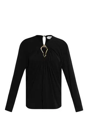 LANVIN Cut-out Detail Top - Black
