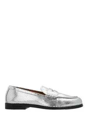 Dsquared2 Embossed Leather Loafers - Silver