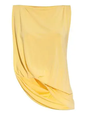 Jacquemus Asymmetrical Sleeveless Top With Drapery - Yellow