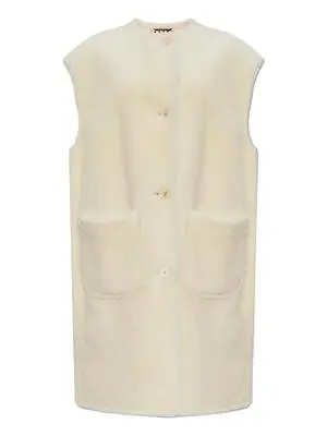 Marni Lamb Fur Vest - Cream