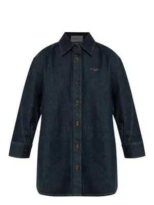 Givenchy Oversized Denim Shirt - Navy Blue