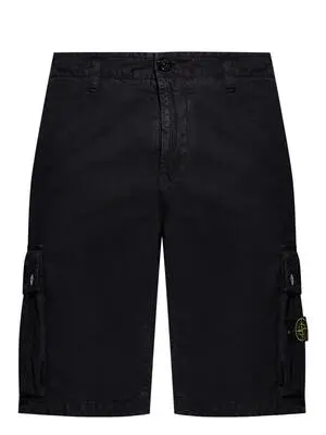 Stone Island Cargo Shorts - Black