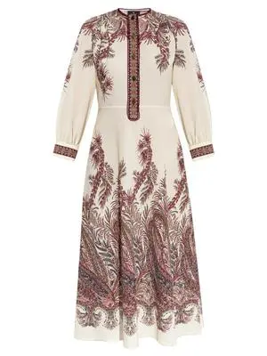 Etro Patterned Midi Dress - Cream