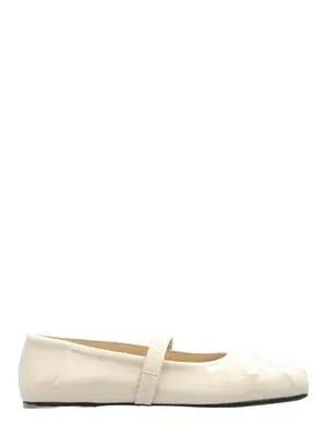 Marni Leather Ballet Flats - Cream