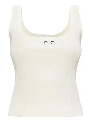 IRO PARIS Sorena Ribbed Top - White