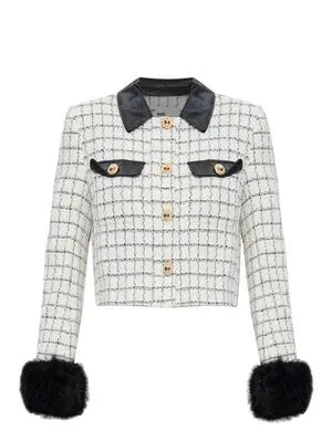 SELF-PORTRAIT Tweed Jacket - Cream