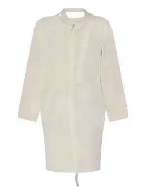 Issey Miyake Tie-front Cotton Cardigan - Cream