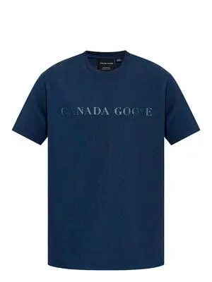 Canada Goose T-shirt With Emersen Logo - Navy Blue