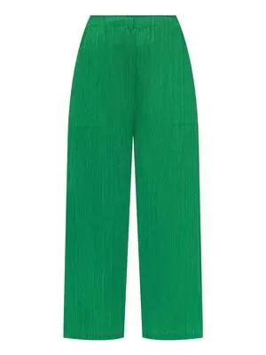 Issey Miyake Pleated Trousers - Green
