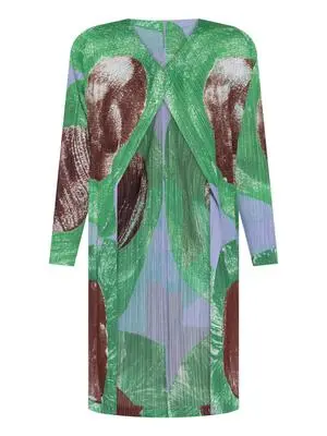 Issey Miyake Pleated Open-front Coat - Multicolour