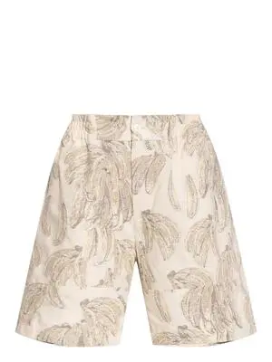 Jacquemus Patterned Cotton Shorts - Cream
