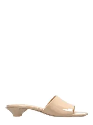 Chloé Heeled Flower Mules - Beige