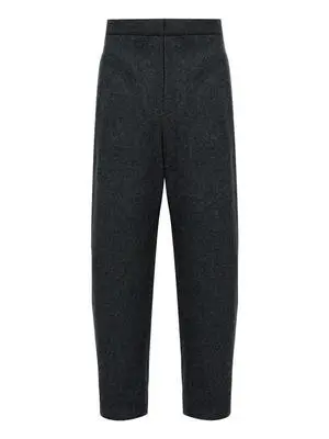 JIL SANDER Virgin Wool Wide-leg Trousers - Grey