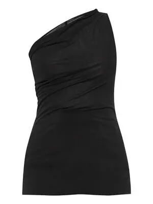 Rick Owens Sleeveless Asymmetrical Top - Black