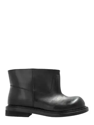 Moschino Leather Ankle Boots - Black
