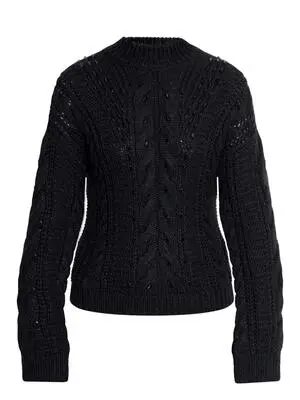 Moncler Cable Knit Turtleneck Sweater - Black