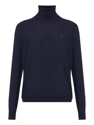 Bally Cashmere Turtleneck Sweater - Navy Blue