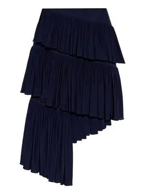 Alaïa Asymmetrical Layered Skirt - Navy Blue