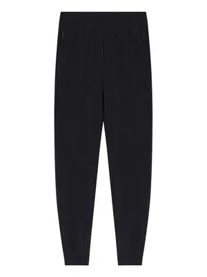 Moncler Trousers With Logo Patch - Black