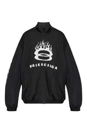 Balenciaga Printed Logo Jacket - Black